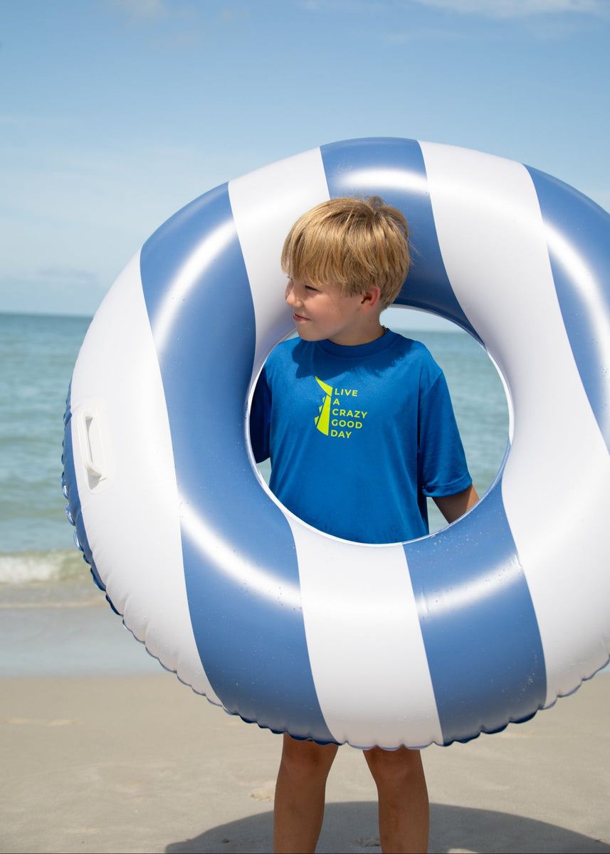 Youth Echo Performance Short Sleeve | Pacific Blue – Tunaskin Aquatic Apparel