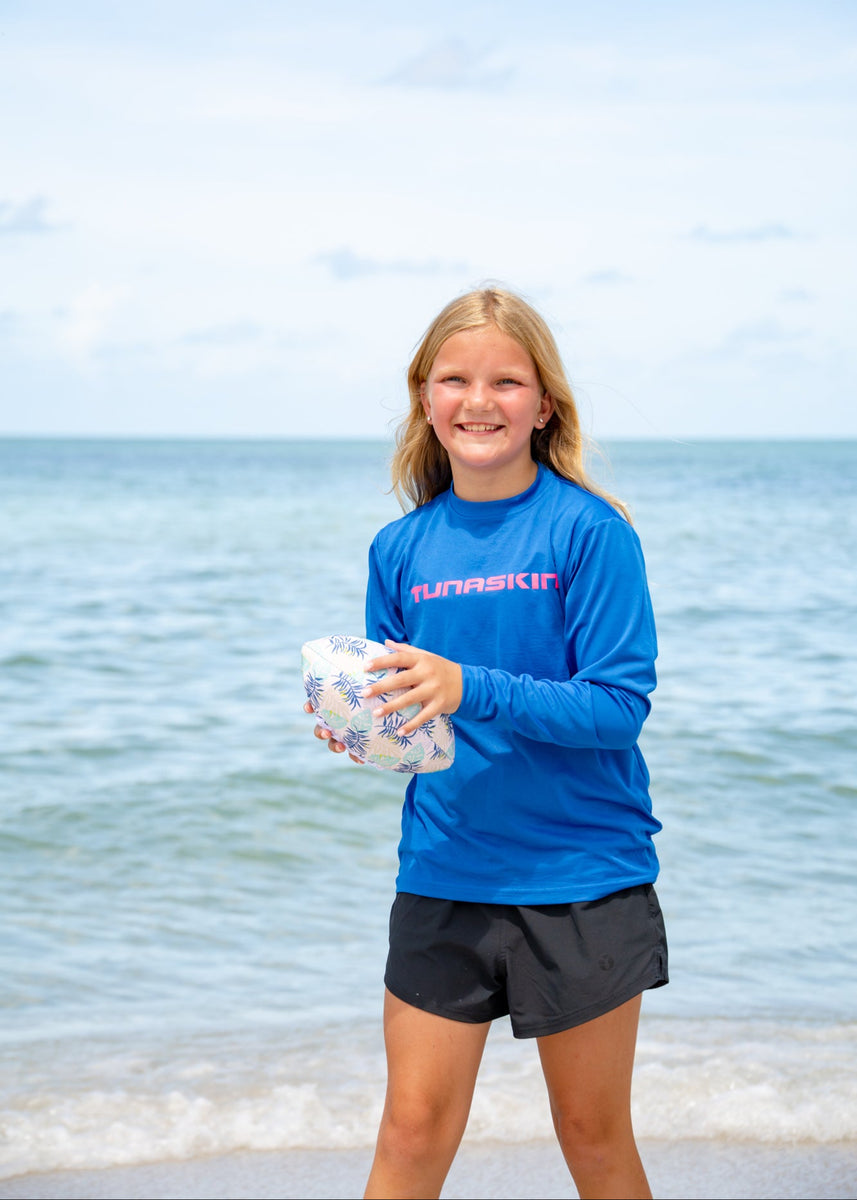 Youth Echo Performance Long Sleeve | Pacific Blue – Tunaskin Aquatic Apparel