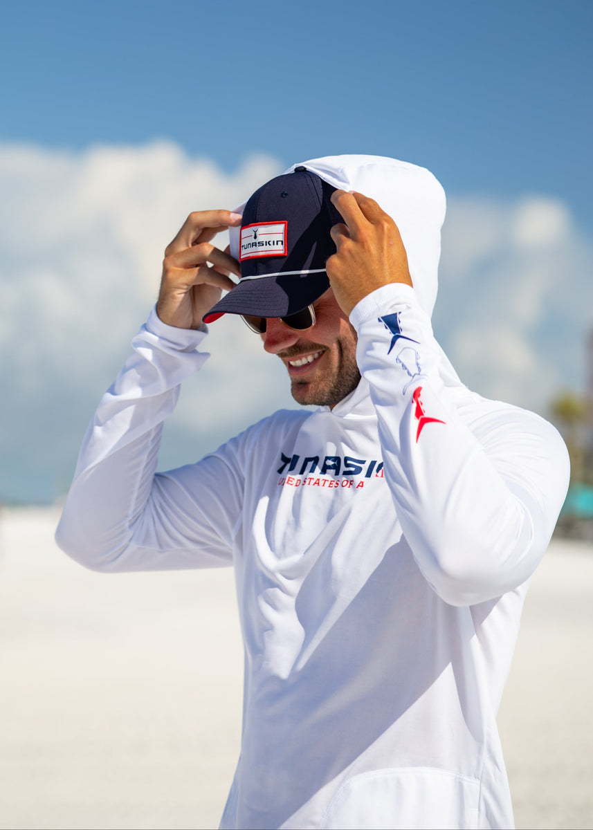 Men's Echo Performance Hoodie | Americana '25 – Tunaskin Aquatic Apparel
