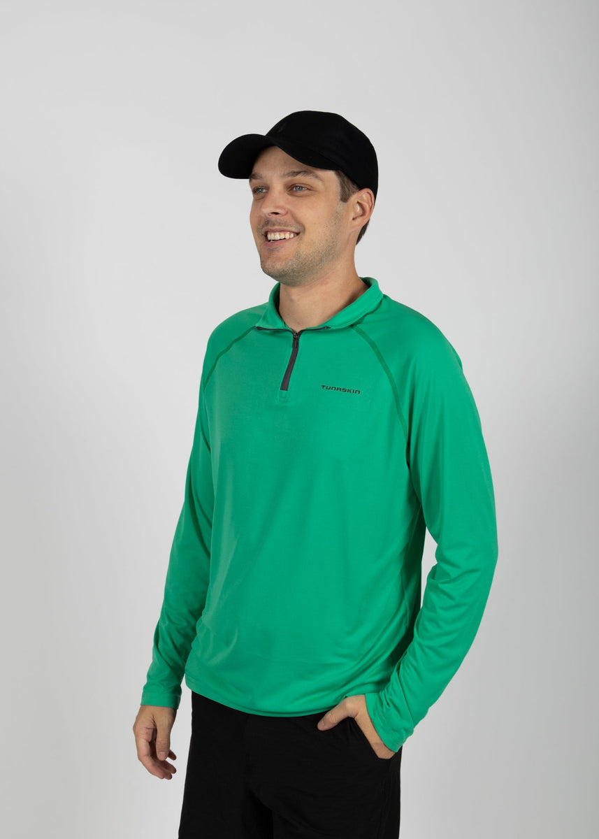 Echo Performance Quarter Zip | Green Flash – Tunaskin Aquatic Apparel