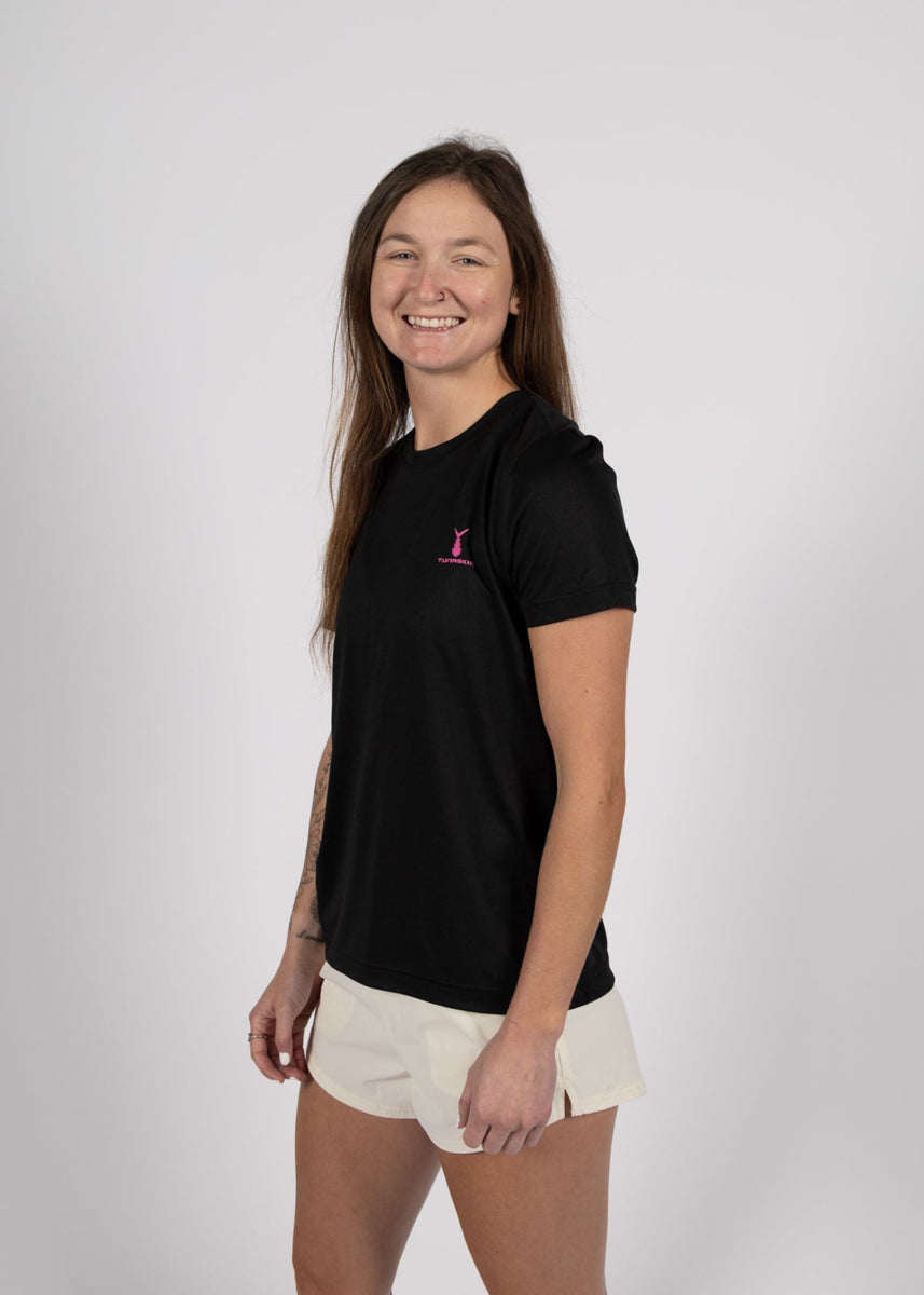 Women's Echo Performance Short Sleeve | Black – Tunaskin Aquatic Apparel