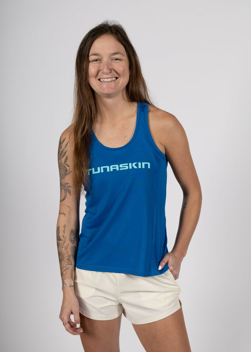 Echo Performance Tank | Pacific Blue – Tunaskin Aquatic Apparel