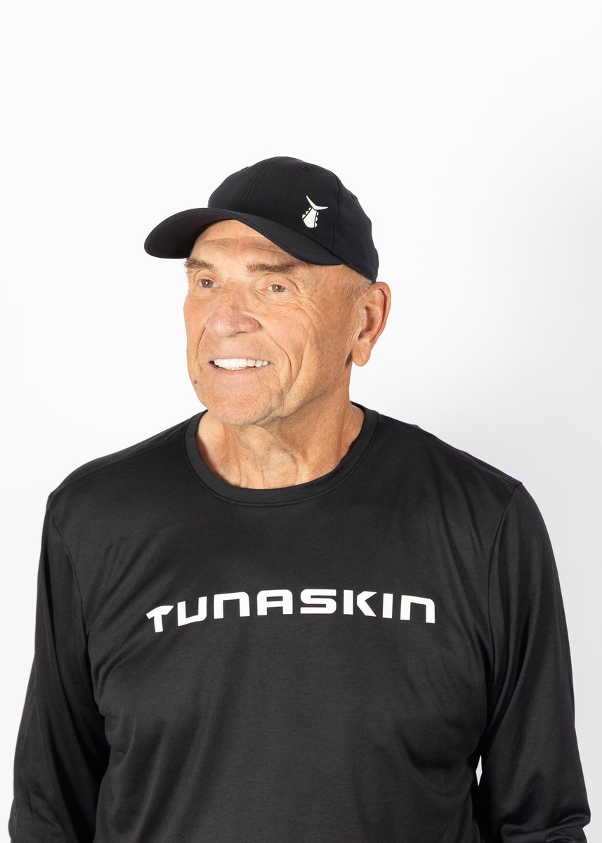 Slipstream | Ultra-Fit Adjustable Hat | Black – Tunaskin Aquatic Apparel