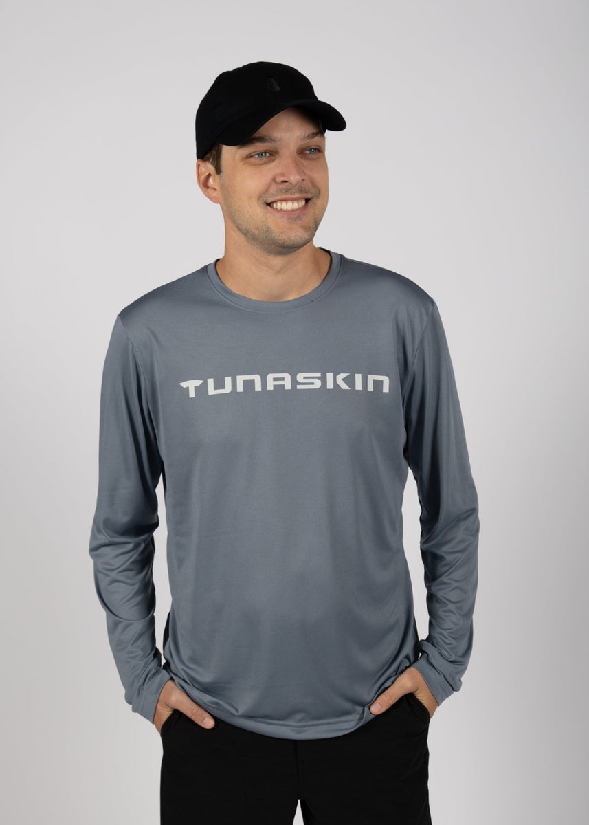 Men's Echo Performance Long Sleeve | Charcoal – Tunaskin Aquatic Apparel